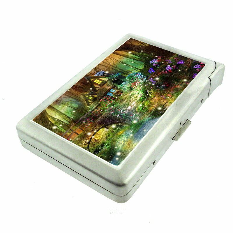 Fireflies D7 100's Size Cigarette Case with Built in Lighter Wallet ...