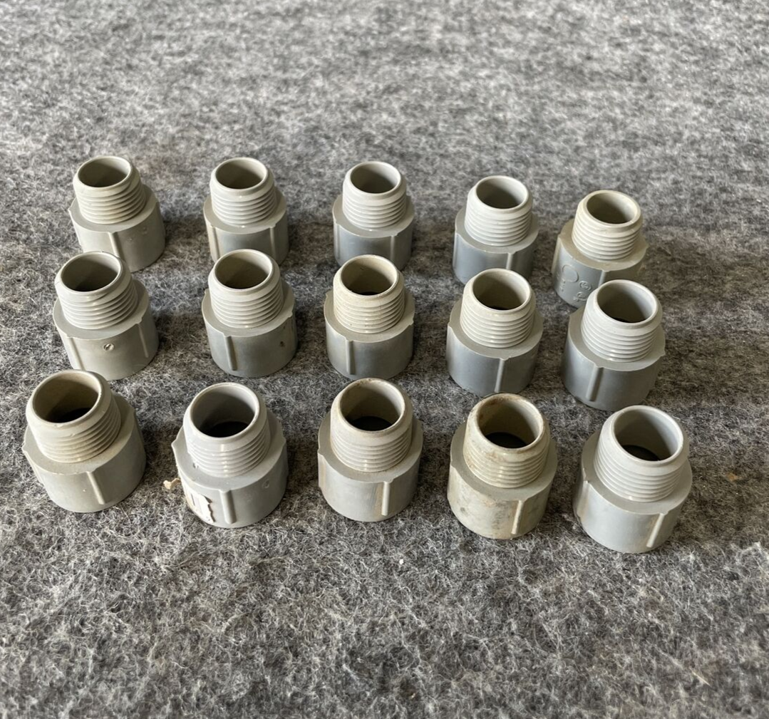 Lot Of 15 Cantex 15140103m 1 2 Pvc Terminal Adapter New Conduit Fittings