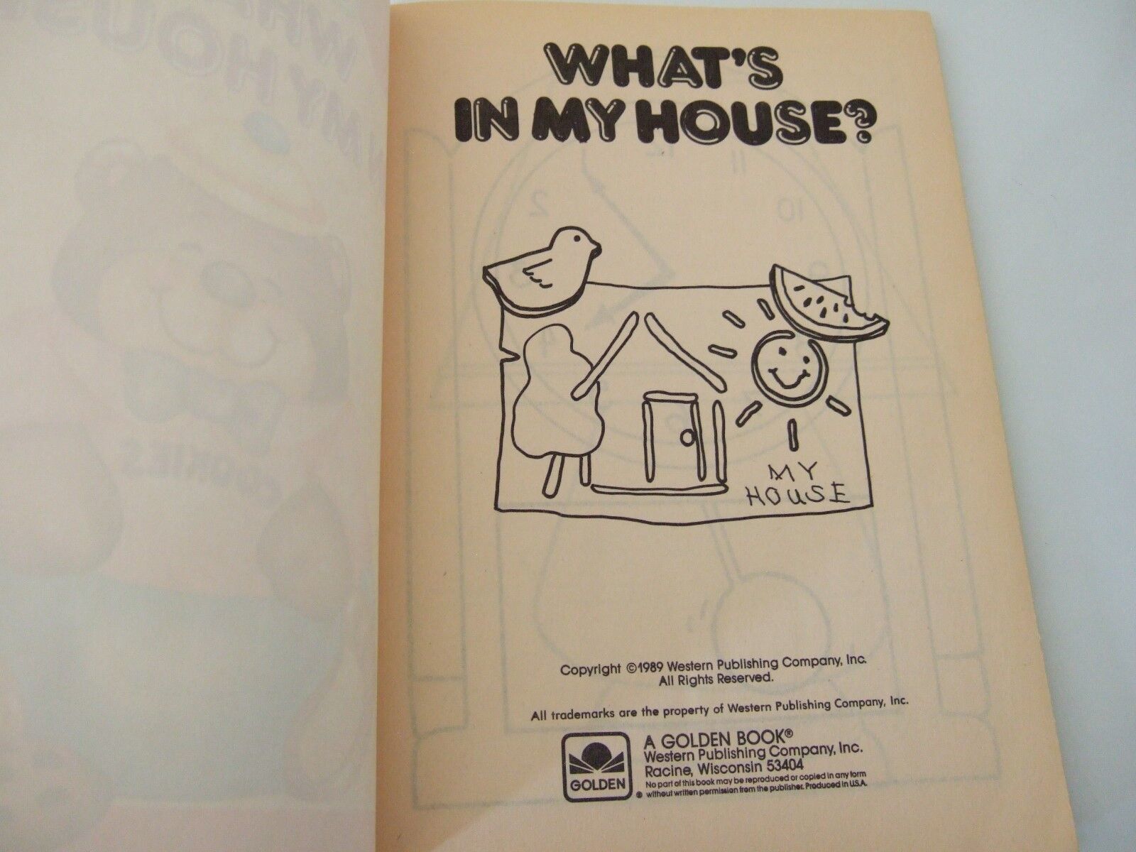 What's in My House? by Golden Books 1989 Preschool Giant Coloring Book ...