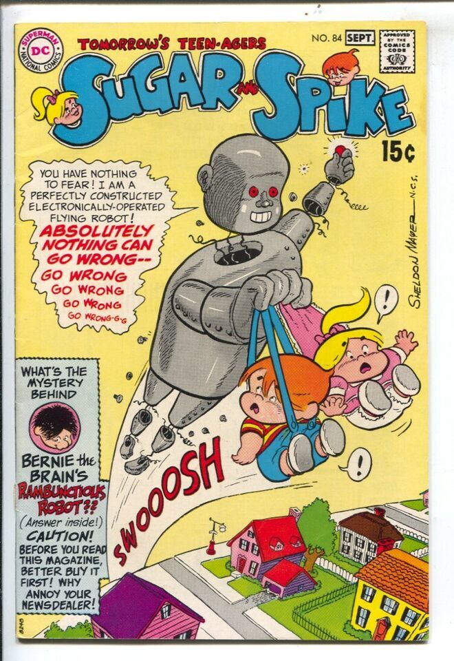 Sugar and Spike #84 1969- DC- Sheldon Mayer-paper dolls-robot cover & story -... - Comic Books ...