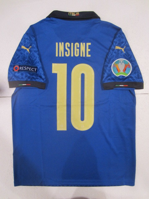 Lorenzo Insigne Italy 20/21 Euro Final Stadium Blue Home Soccer Jersey ...