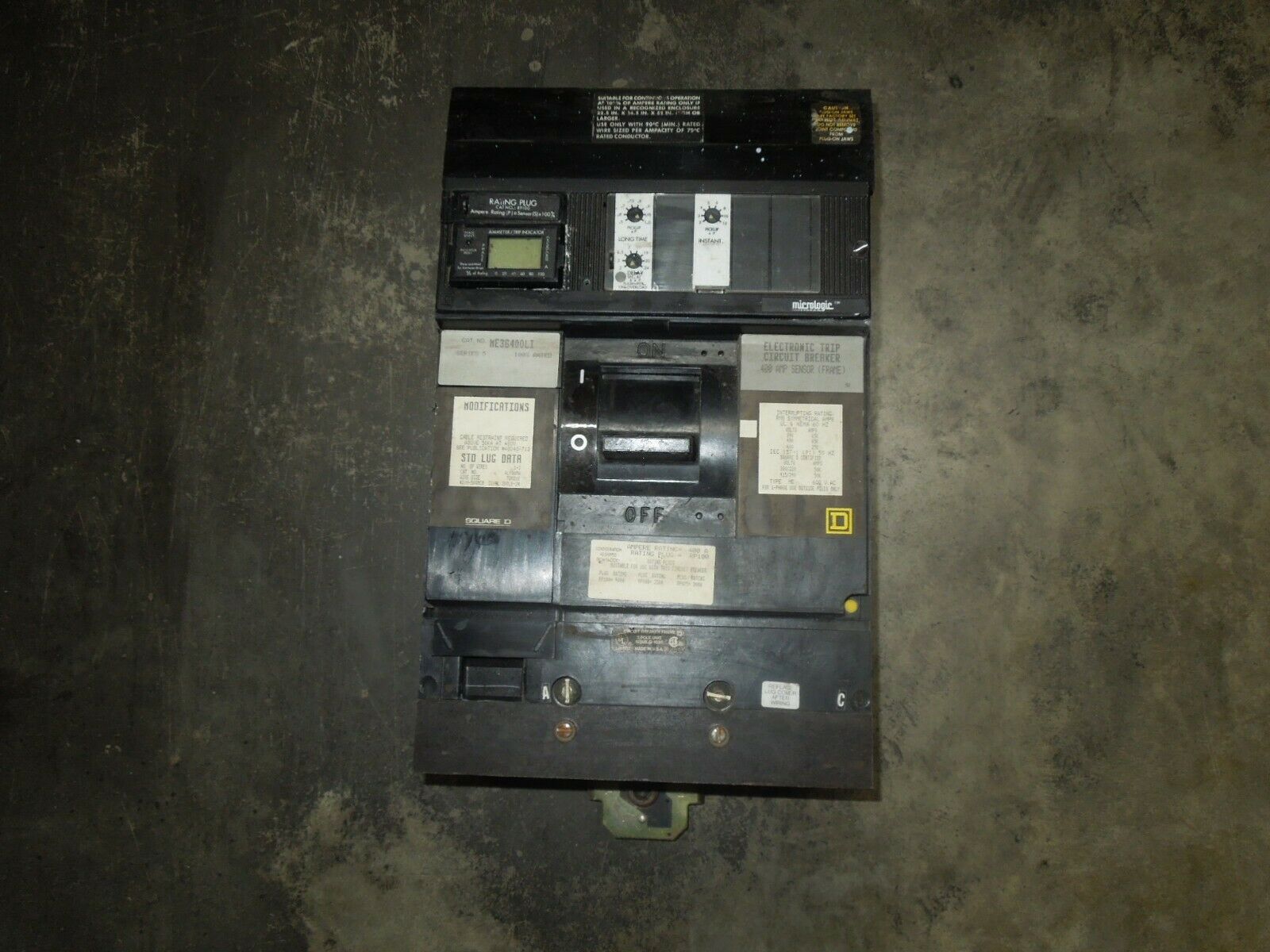 Square D I-Line ME36400LI 400A 3P Sensor ARP100 Plug (400A Rated) LI ...