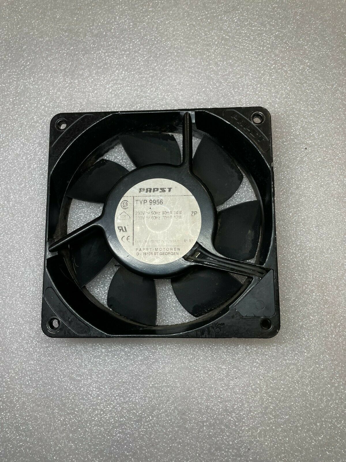 Washer/Dryer PAPST MODEL Fan 9956 SLIM AXIAL 230V 50/60Hz [Used ...
