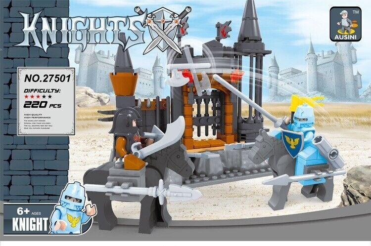 Knights Playset Medieval Castle Building Blocks Set Mini Figures by ...