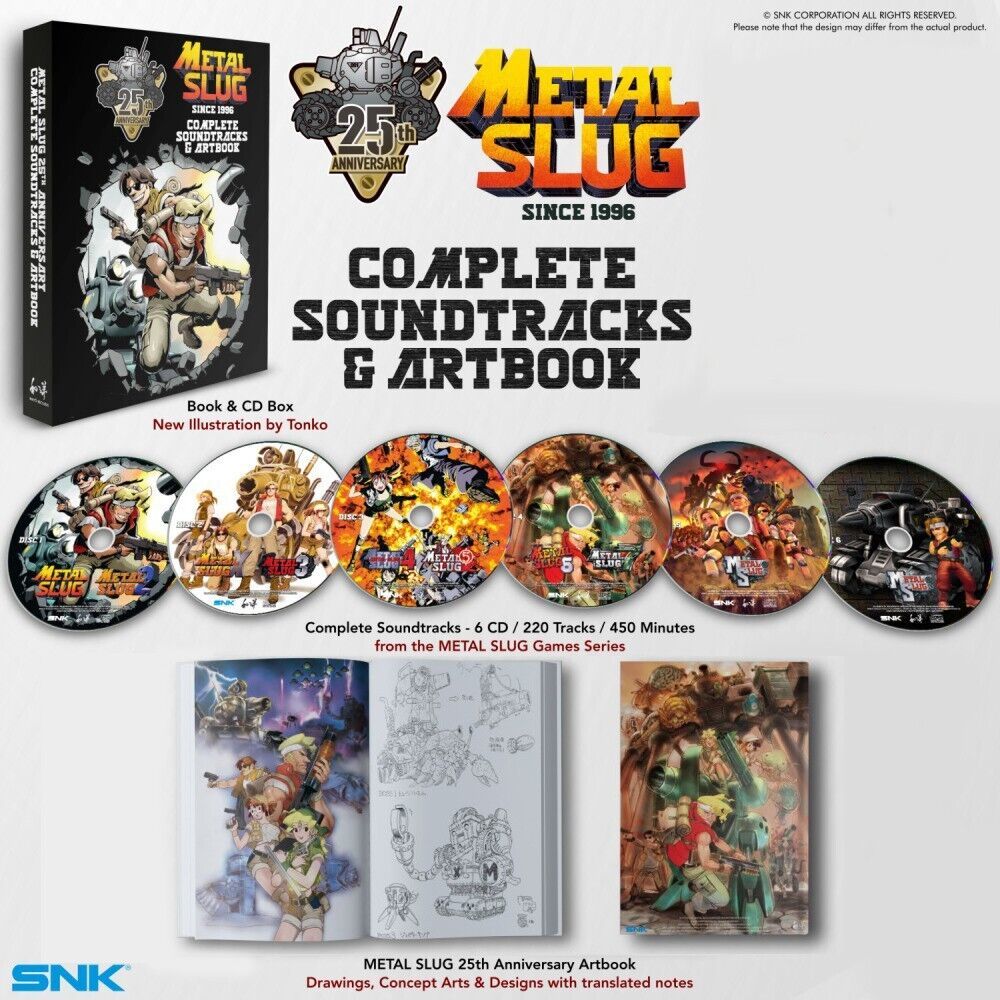 Metal Slug 25th Anniversary Complete Art Book & 6 CD Soundtrack ...