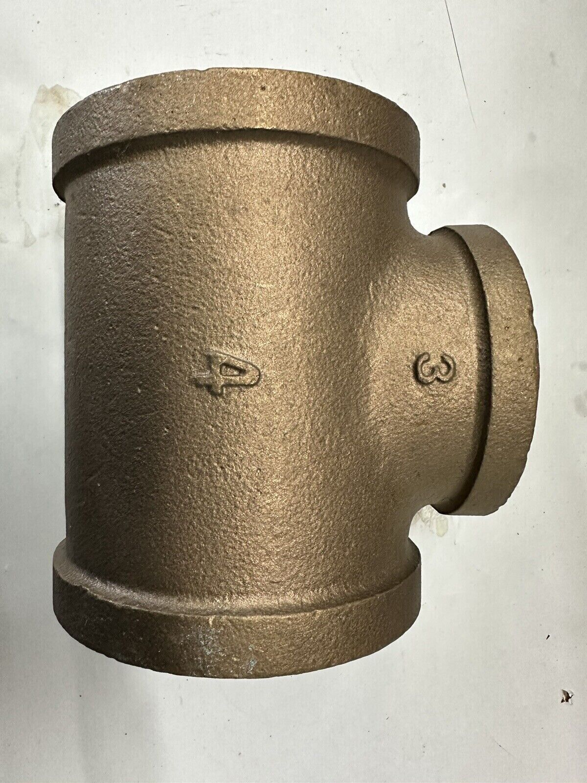 Brass Reducing Tee 4" x 4" x 3" Female NPT x Female NPT - Other ...