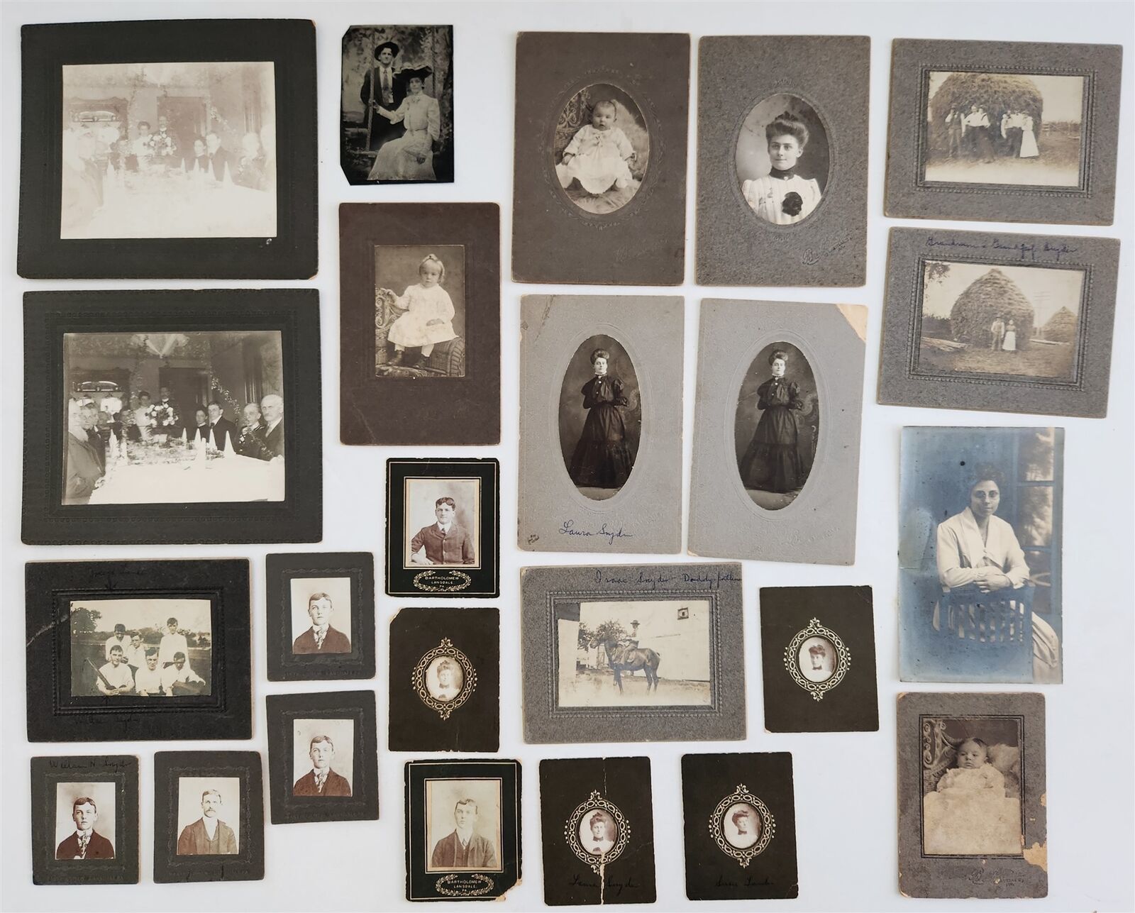 1800s antique SNYDER family 52 PHOTOS montgomery county pa photo booth ...