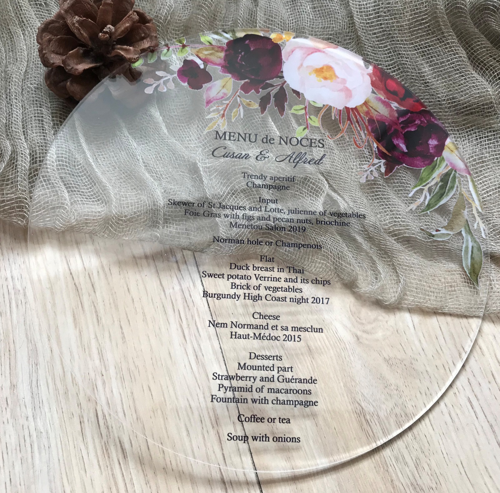 10pcs Round Acrylic Wedding Invitaitons,Custom Invitation Cards ...