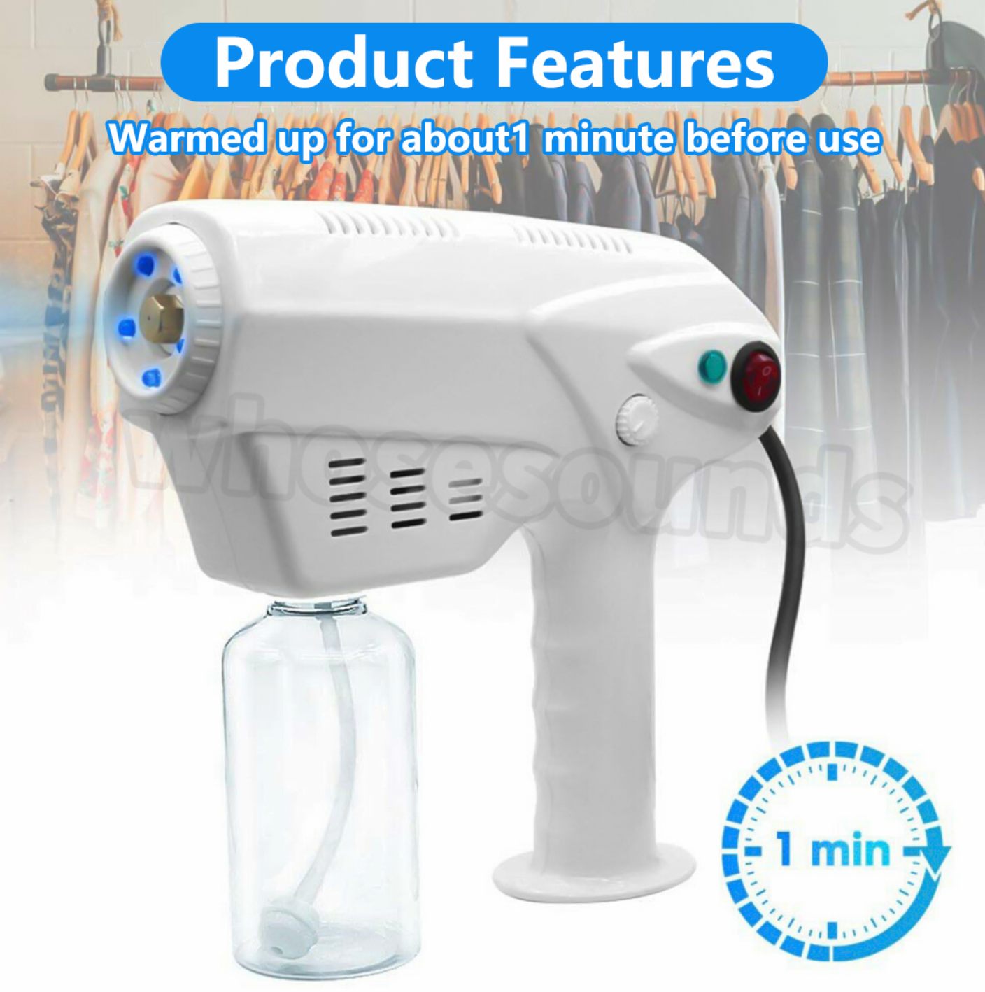 Smart Nano Steam Gun Sprayer ULV Electric Disinfection Fog Machine Hand ...