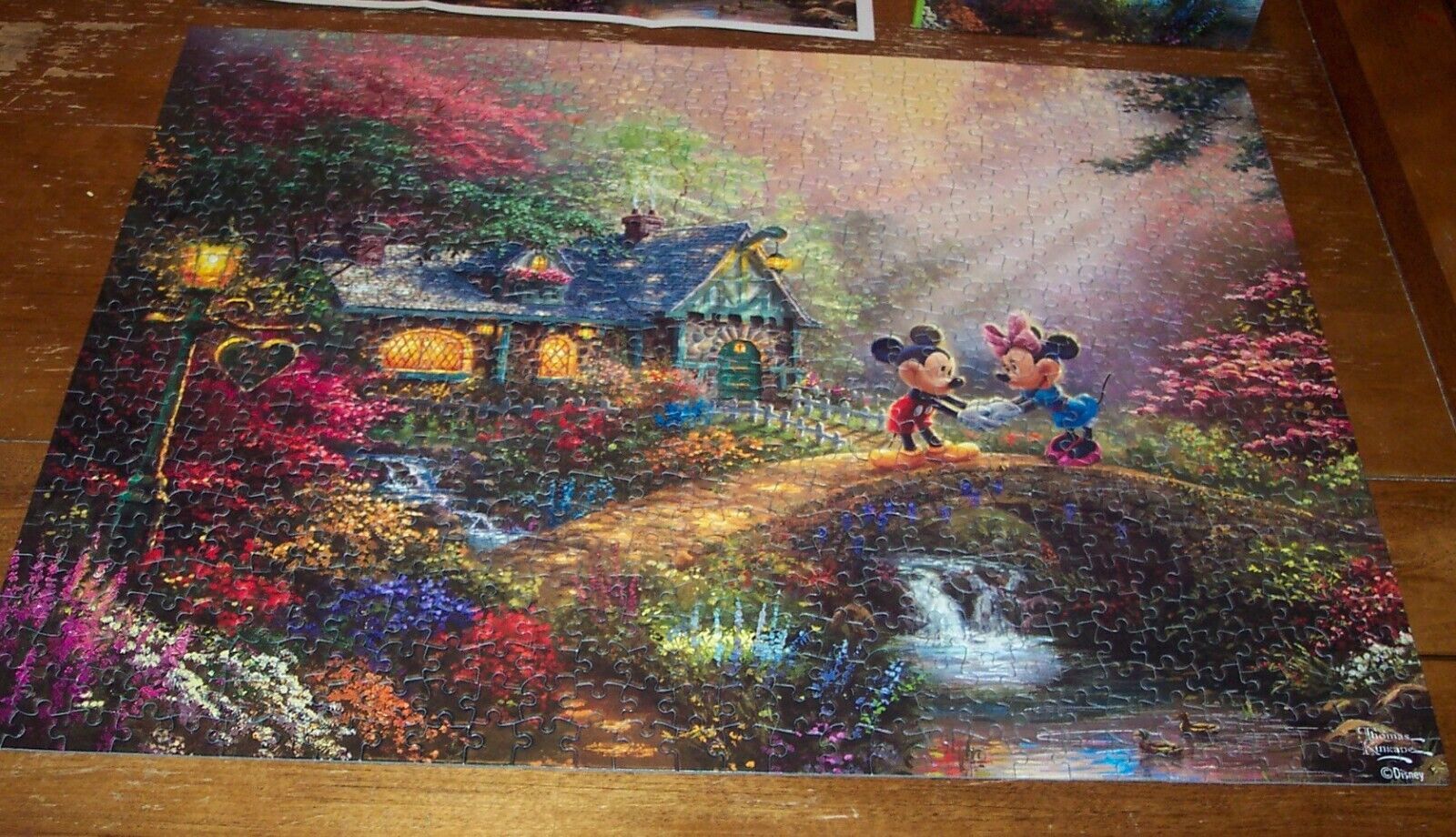 DISNEY & THOMAS KINKADE Mickey and Minnie Mouse JIGSAW PUZZLE 750 ...