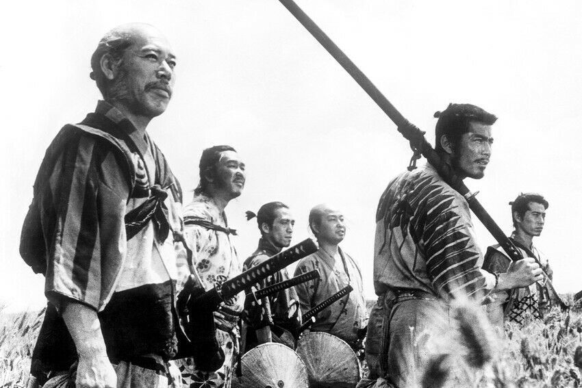 SEVEN SAMURAI KEIKO TSUSHIMA TAKASHI SHIMURA TOSHIRO MIFUNE 24X36 ...