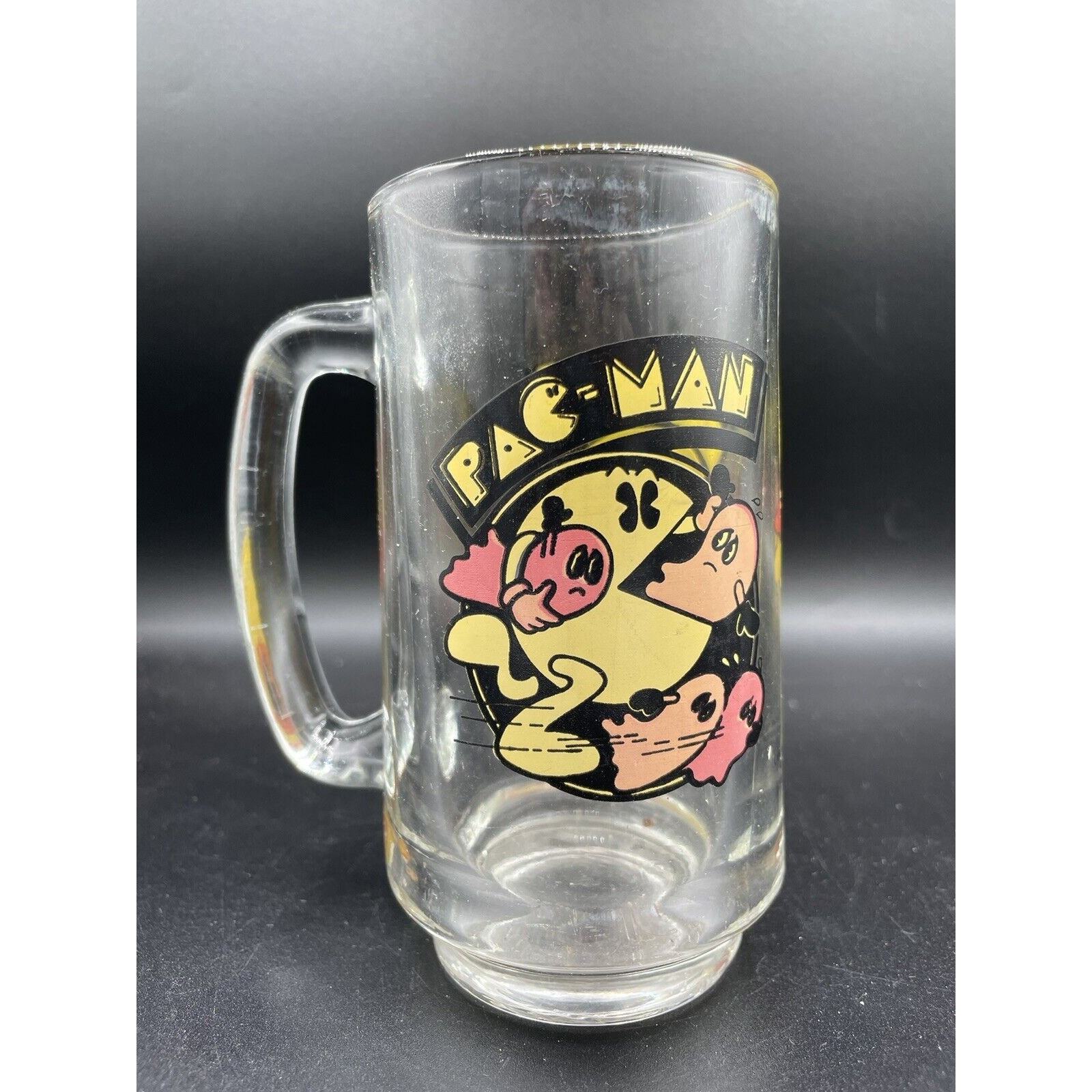 Vtg Pac-Man Bally Midway Drinking Glass Beer Mug Stein Video Game ...