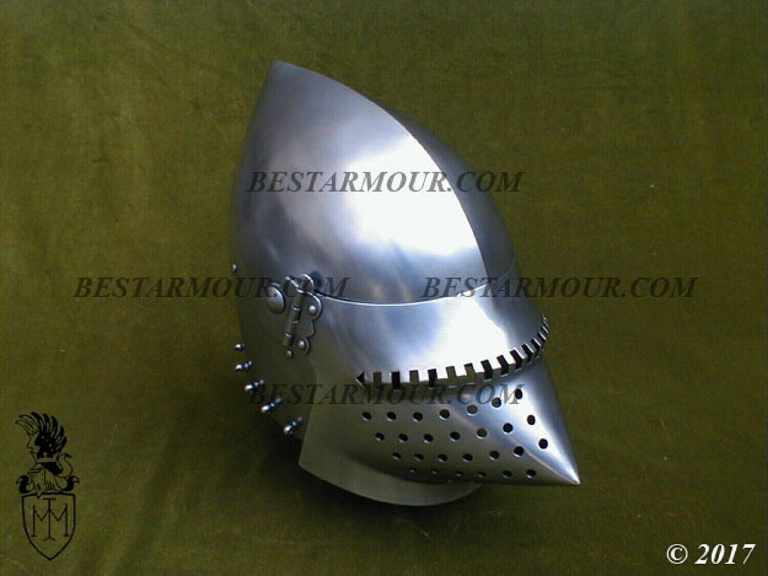 Medieval 18GA SCA LARP Bascinet Helmet Pig and 50 similar items