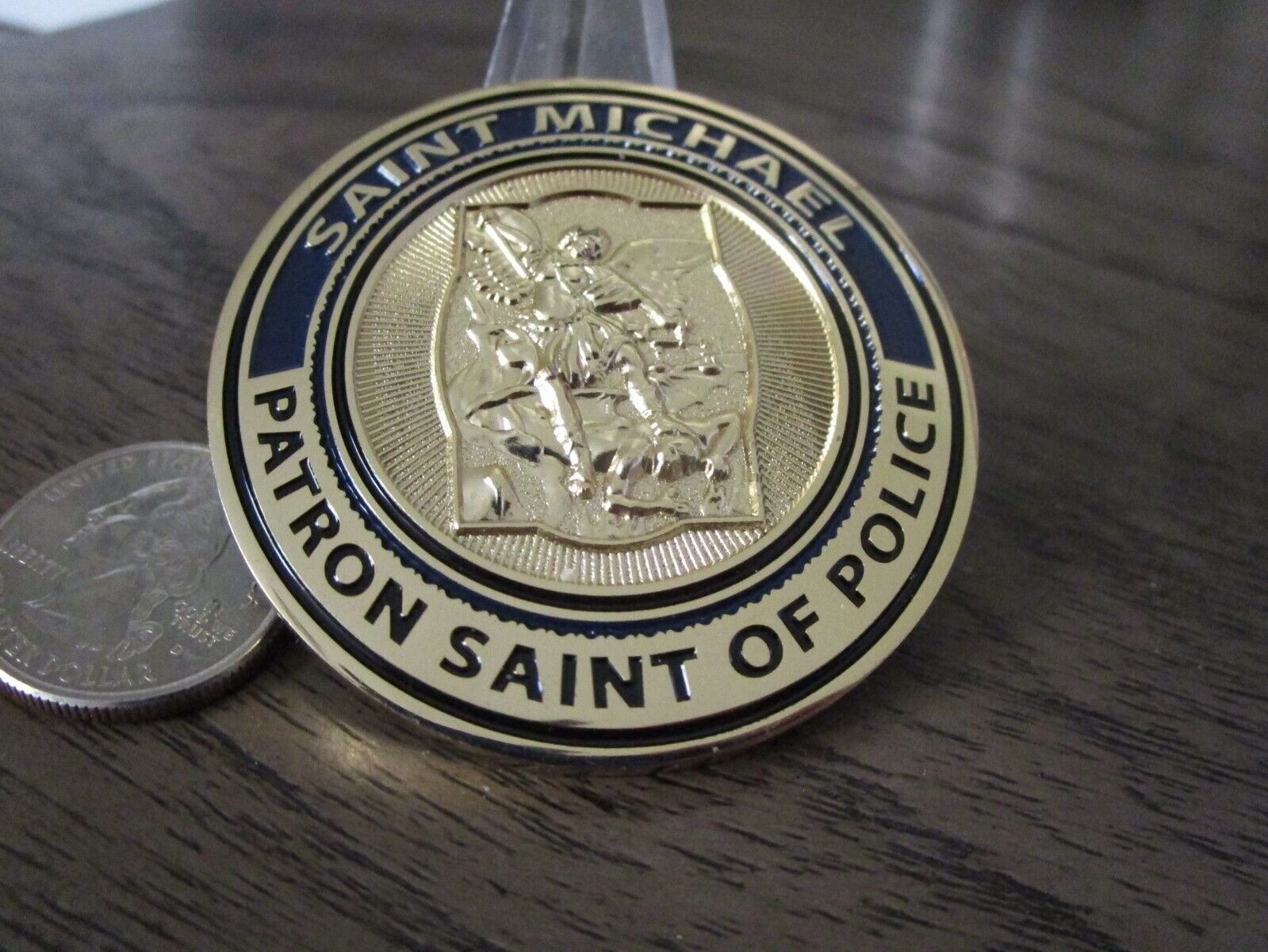 Saint Michael Patron Saint of Police Challenge Coin #635R - Challenge Coins