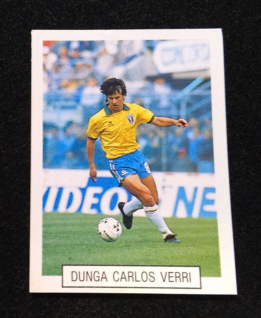 DUNGA CARLOS VERRI RARE Sticker FIFA World Cup Italy 90 BRAZIL Football ...
