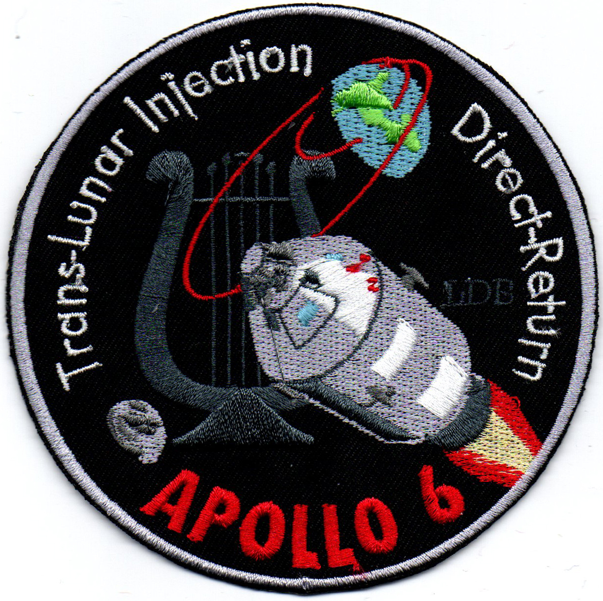 Human Space Flights Apollo 6 Trans-Lunar Injection Direct-Return Badge ...