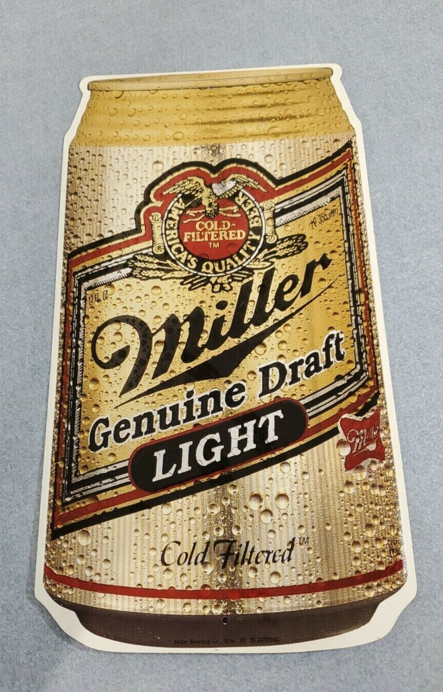 Miller Genuine Draft Light MGD Beer Can Tin Metal Sign 15” x 8 ...
