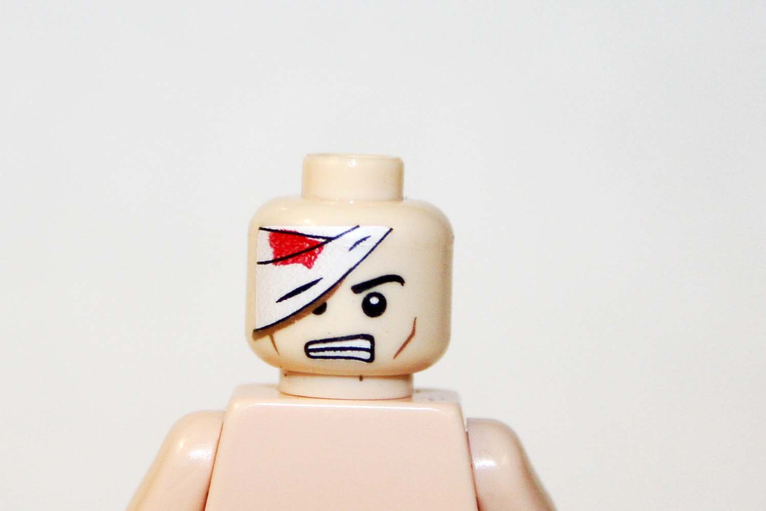 Minifigure Custom Toy Bloody Large Bandage Head head DIY - LEGO (R ...