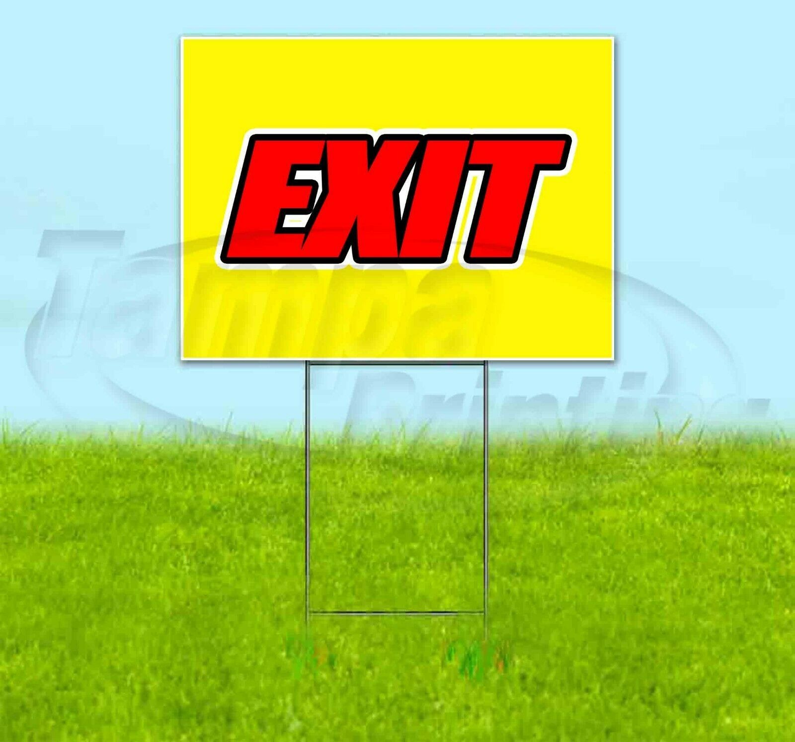 EXIT Yard Sign Corrugated Plastic Bandit Lawn Decorations USA ...