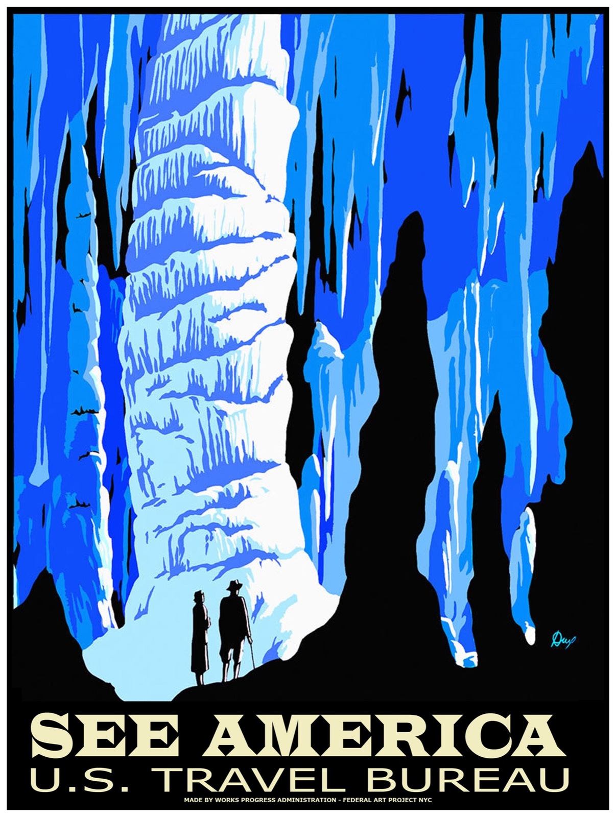 9620.See america.US travel bureau.ice cave.POSTER.decor Home Office art ...