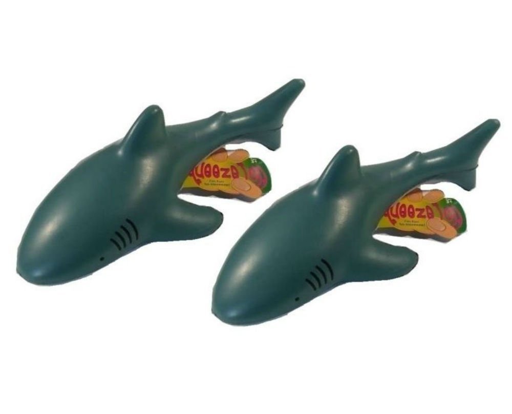 (2) Squeeze Shark Stress Ball Squishy Stress Reliever Toy Fidget Fiddle ...