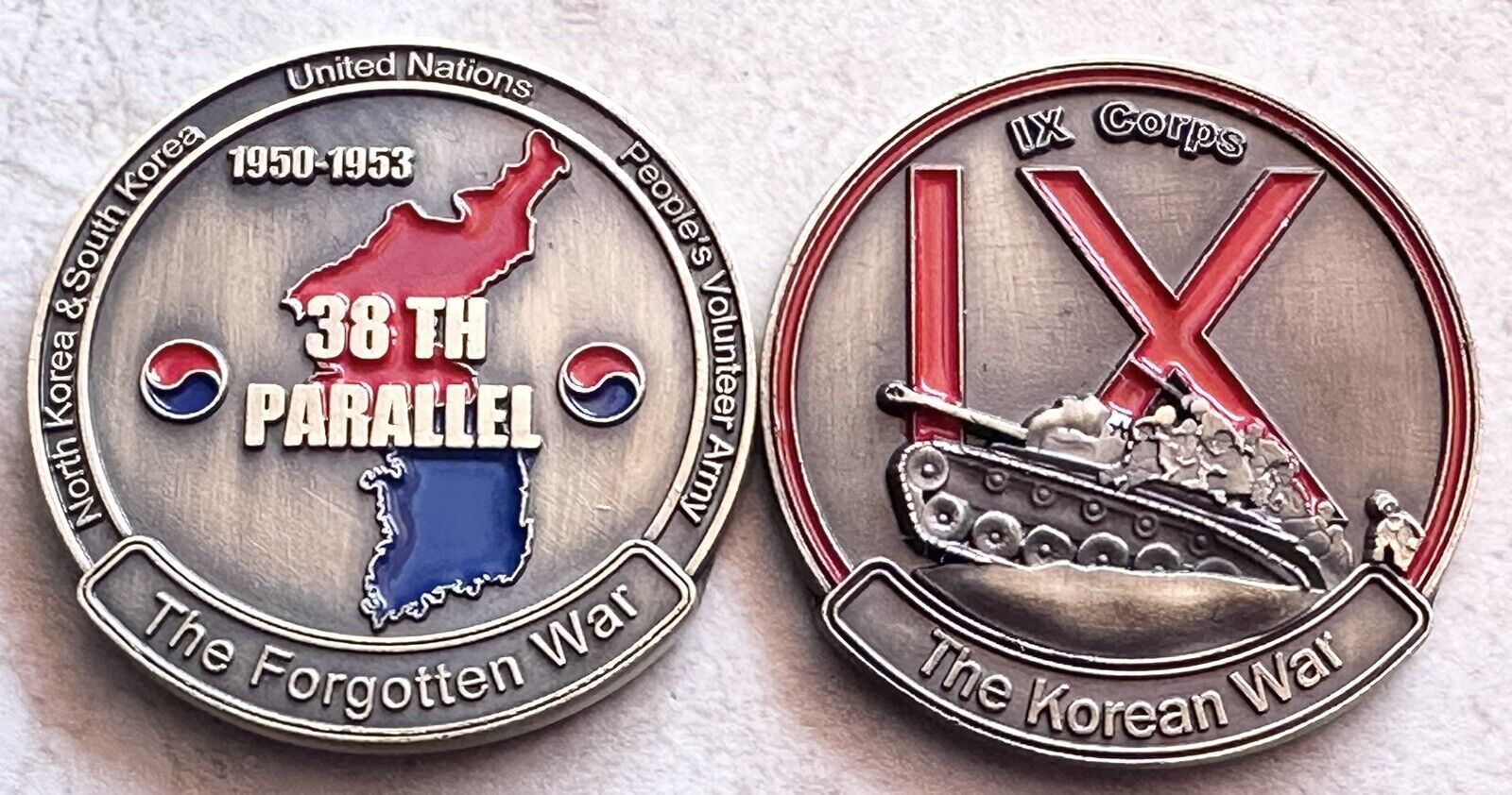 1950-1953 US.Army IX Corps 38TH Parallel Korean War Forgotten War ...