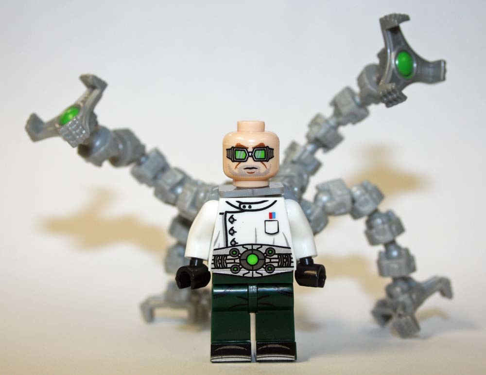 Minifigure Custom Toy Doctor Octopus White Lab Coat Doc Ock Spider-Man ...