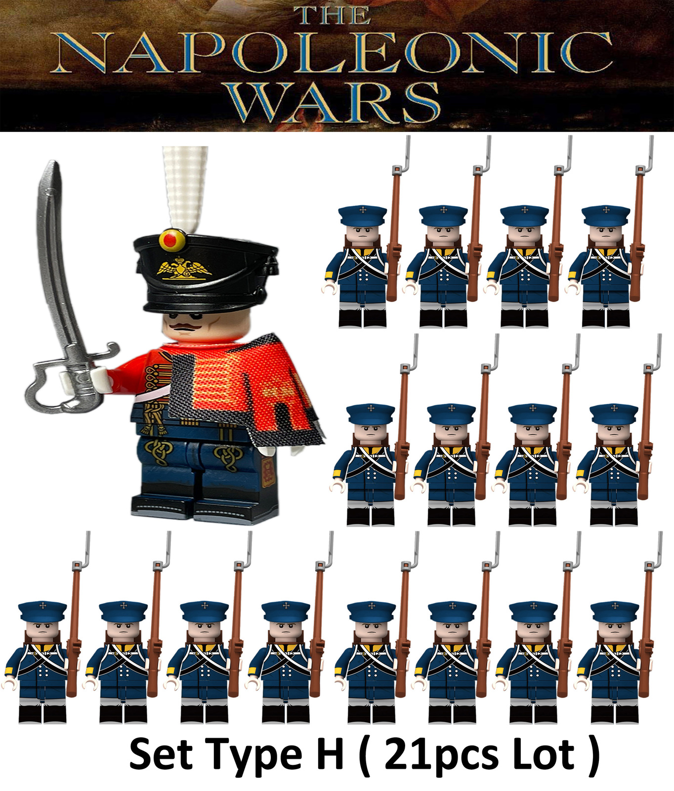 168pcs/set Napoleonic Wars Russia & Prussian Empires Army Soliders ...