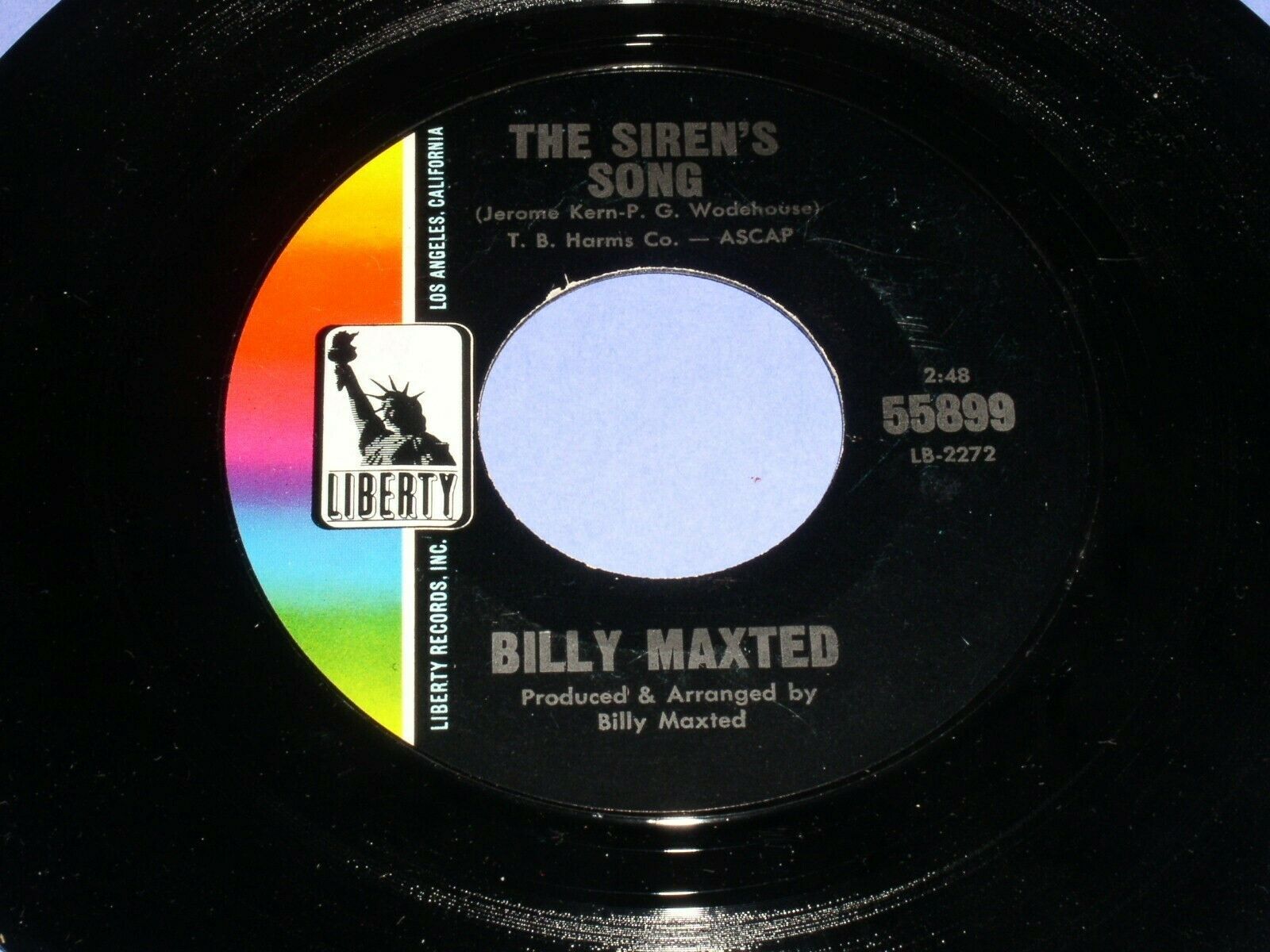 Billy Maxted Street Of Dreams Siren's Song 45 Rpm Record Juke Box Strip ...