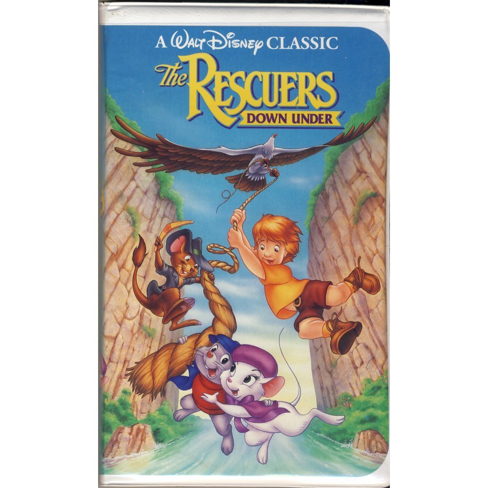The Rescuers Down Under VHS Clamshell - Walt Disney Black Diamond ...
