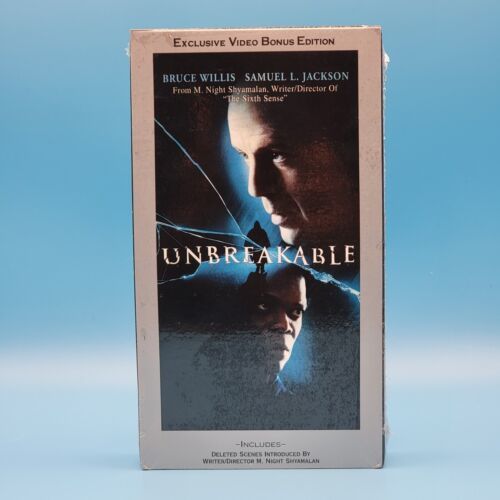 Unbreakable VHS Tape Sealed Watermarks Movie Samuel L Jackson Bruce ...