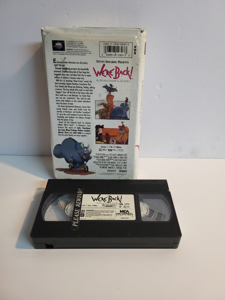 We’re Back A Dinosaur’s Story VHS Video Tape and 50 similar items