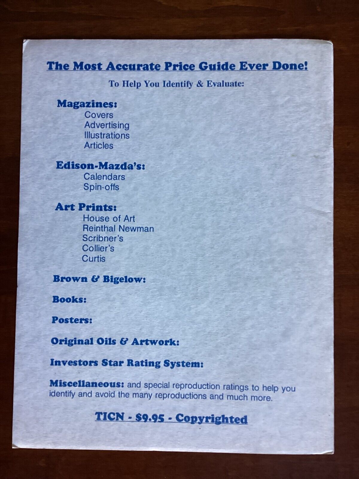 THE PRICE & IDENTIFICATION GUIDE TO MAXFIELD PARRISH - Denis Jackson ...