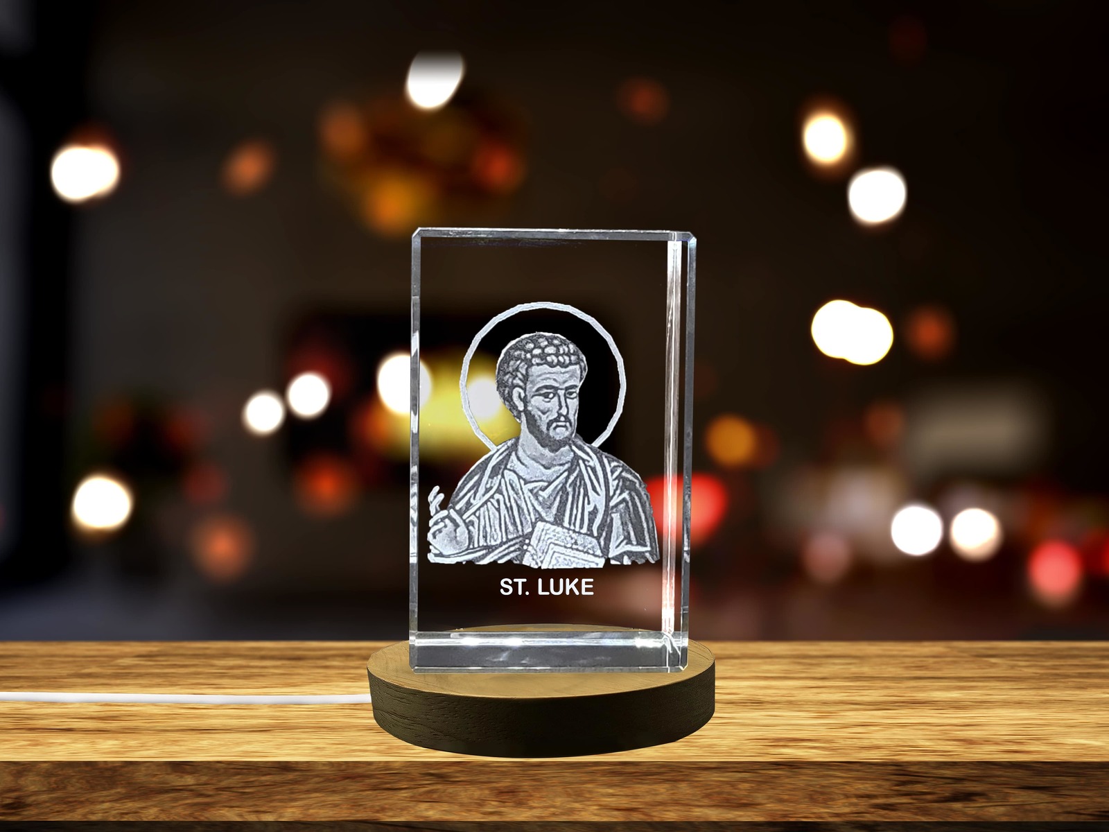 LED Base included | St. Luke | Patron Saint of Artists and Physicians ...