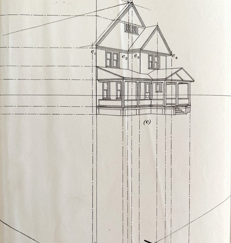 Perspective Elevation Design #2 Architectural Drawing 1900 Victorian ...