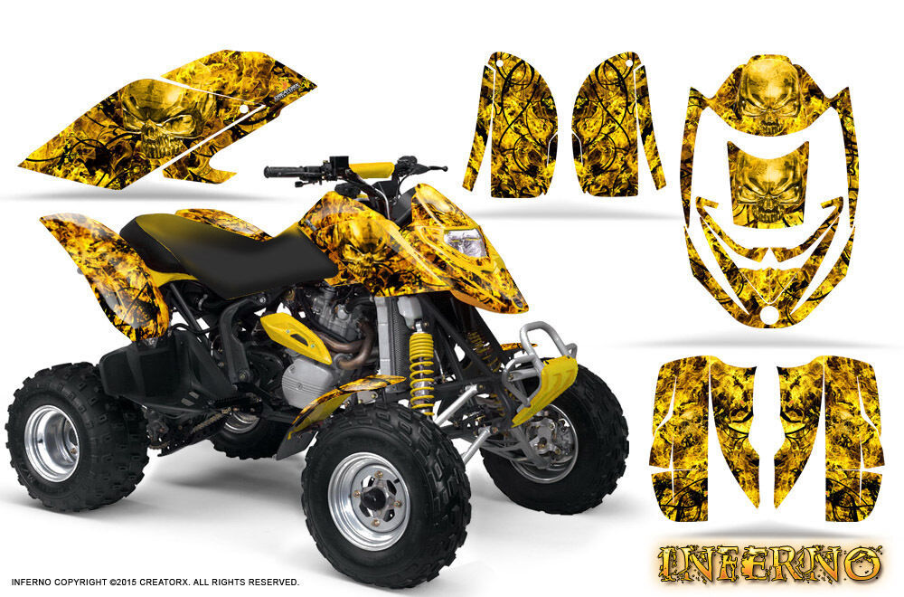 CAN-AM DS650 DS650X CREATORX GRAPHICS KIT DECALS INFERNO Y - ATV Parts