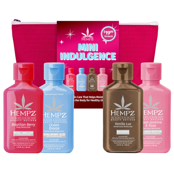 Hempz Mini Indulgence Set- Pack of 4 Gift set 4 different lotions ...