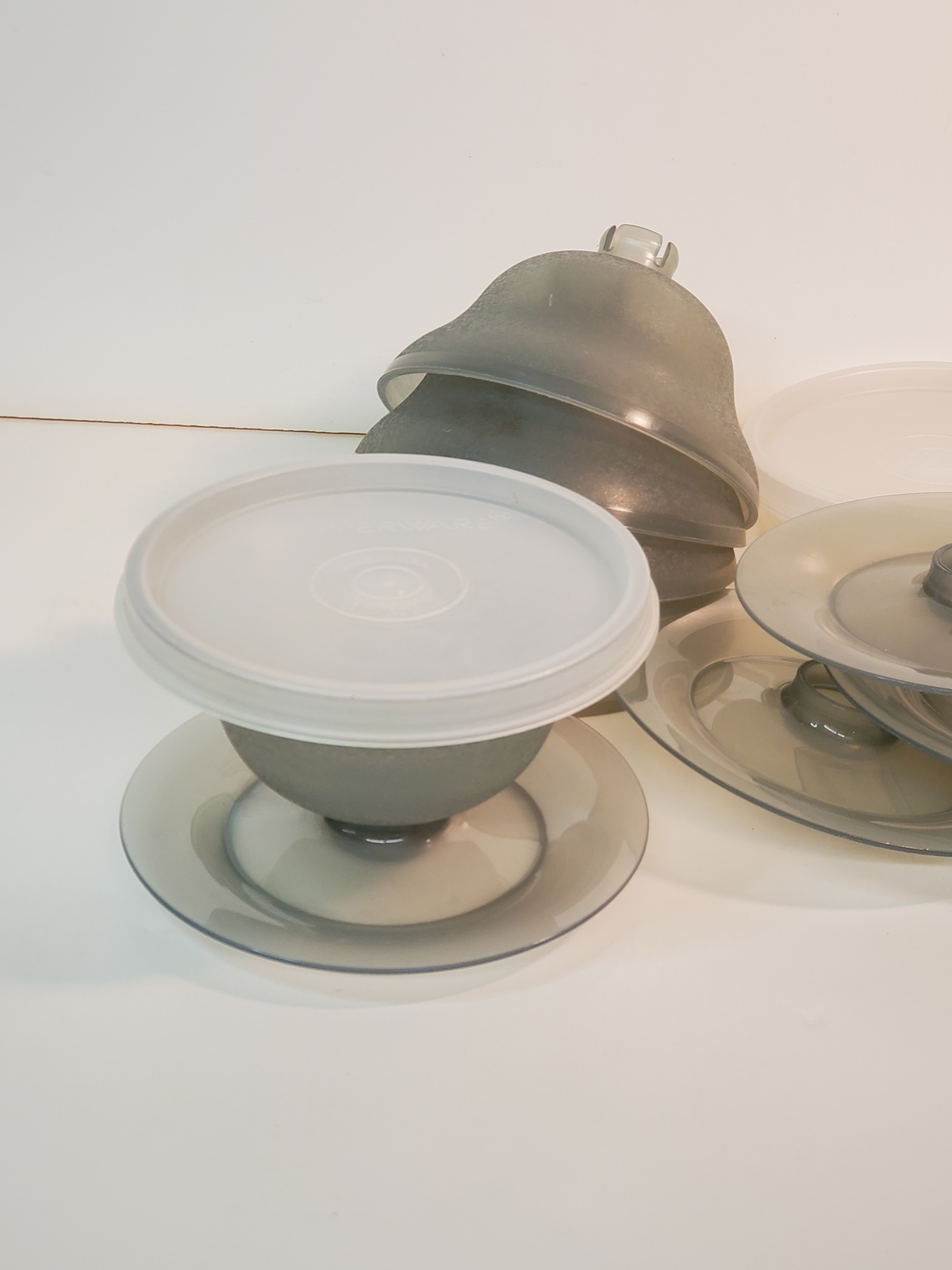 Vtg Tupperware Dessert Cone Shape with pedestal and Lid Storage ...