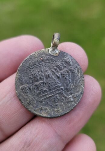 Hindu Hanuman Ram Darbar Token Coin Ram Raj pendant Locket in black ...