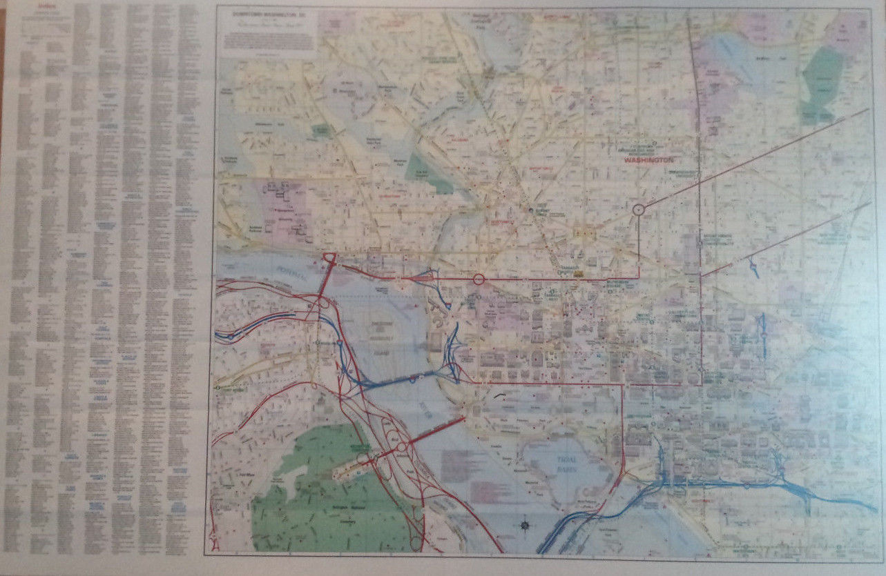 Washington DC Laminated Wall Map (K) - Maps & Atlases