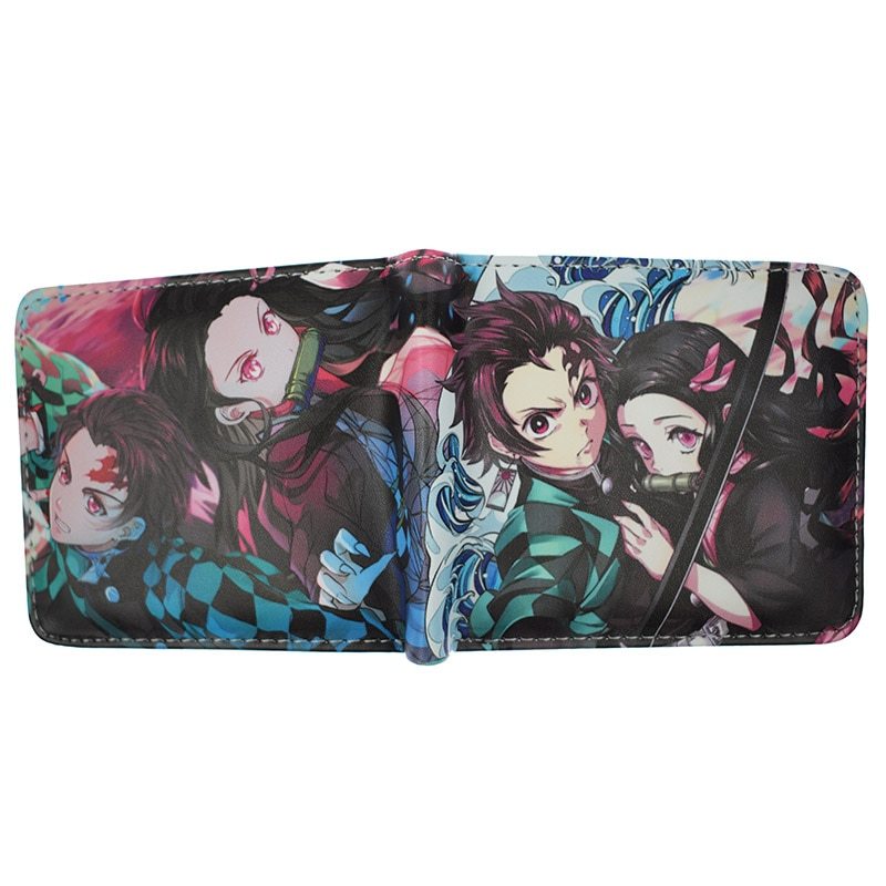 Anime Demon Kimetsu No Yaiba Tanjiro Kamado Wallet Short Purse With ...
