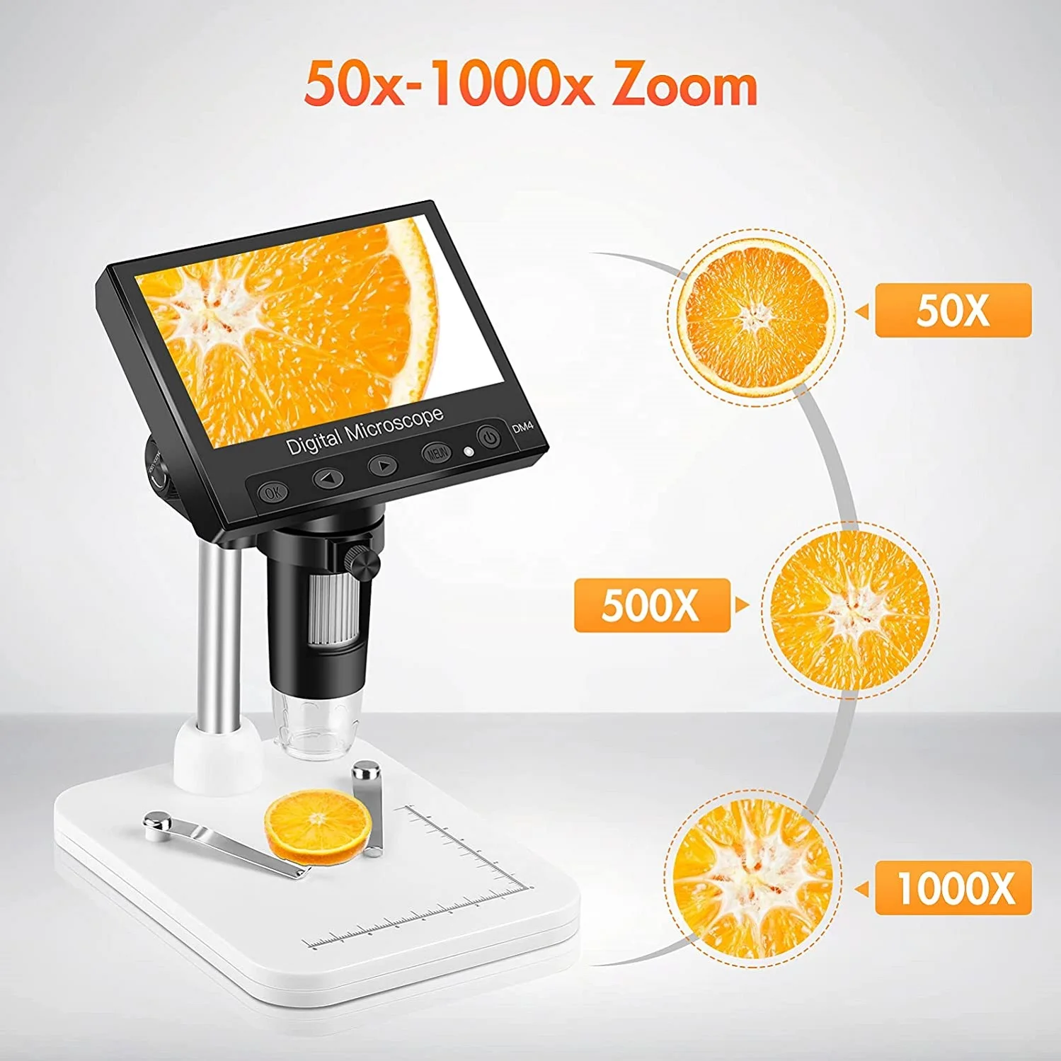 4.3 1000x inch lcd hd screen industrial electron digital microscope ...