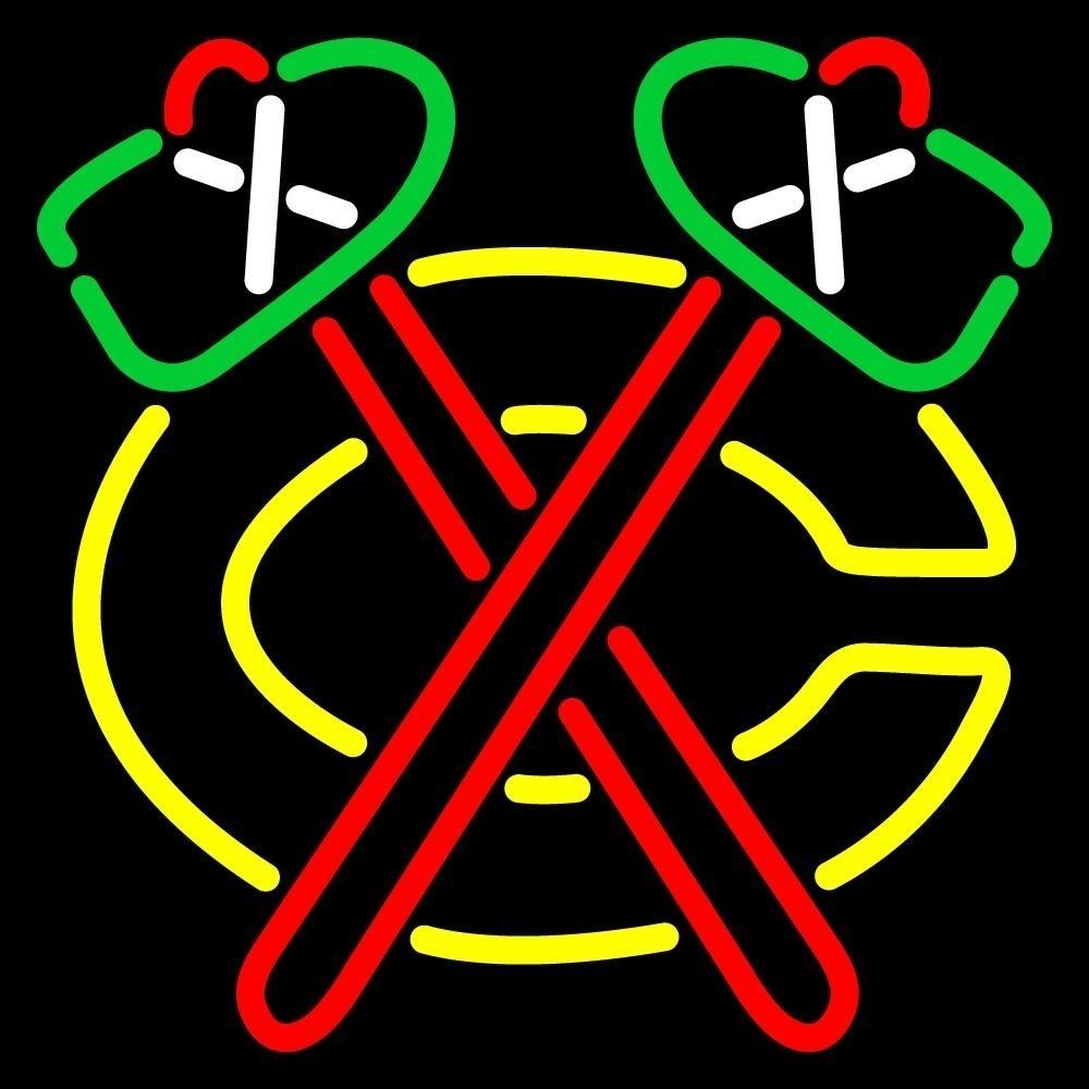 New Chicago Blackhawks Tomahawk Hockey NHL Neon Sign 20"x16" - Other ...