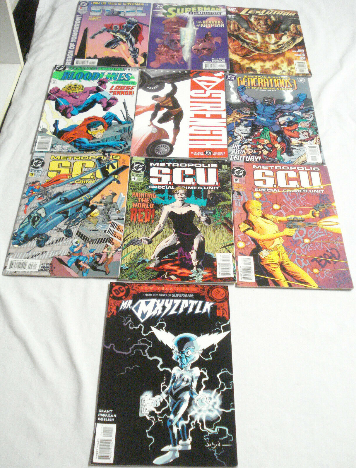 10 Superman Comics Metropolis S.C.U. 2, 3, 4 Bloodlines 5 Generations 3 ...