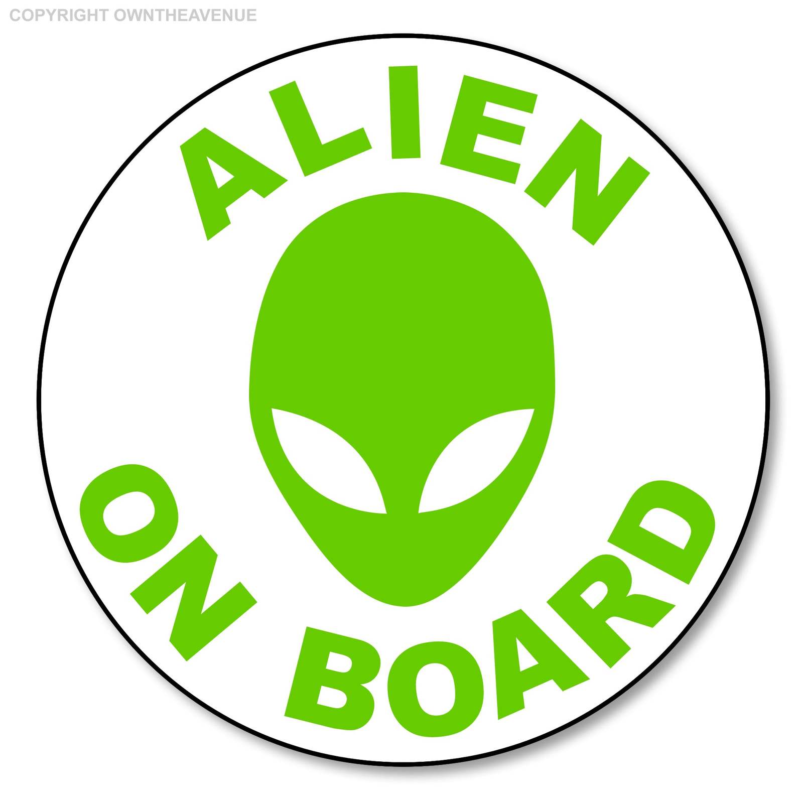Alien On Board Alien Area 51 Funny Ufo Alien Car Truck Vinyl Sticker ...