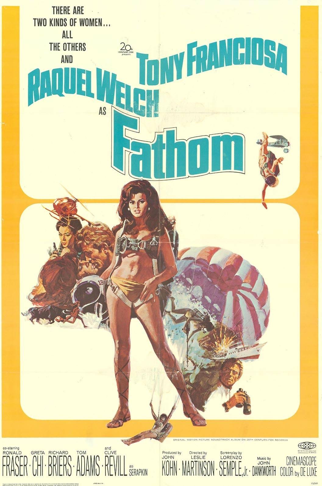 Fathom original 1967 vintage one sheet poster - Autographs-Original