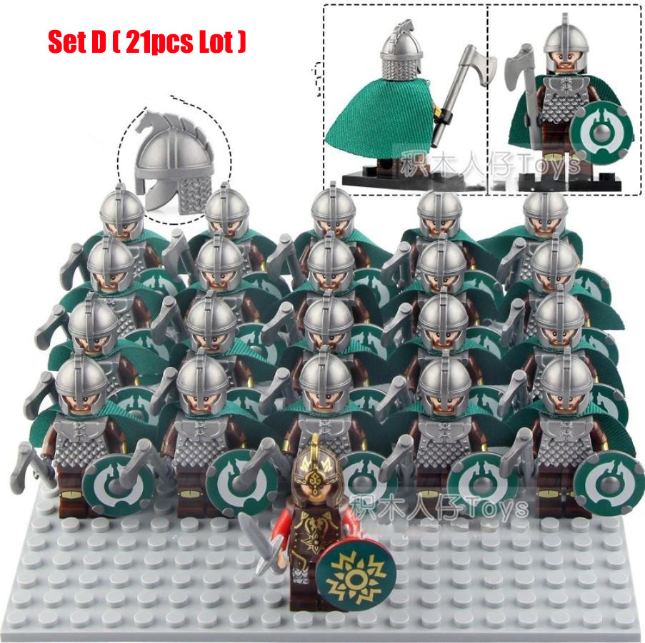 21pcs Royal Guard of Rohan Army Set Lord of the Rings Custom Minifigure ...