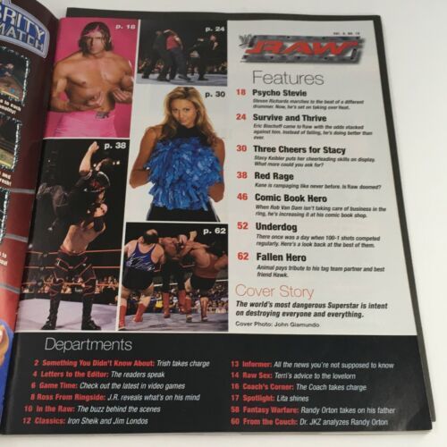 WWE Raw Magazine Holiday 2003 Kane, Stacy Keibler & Randy Orton, No ...