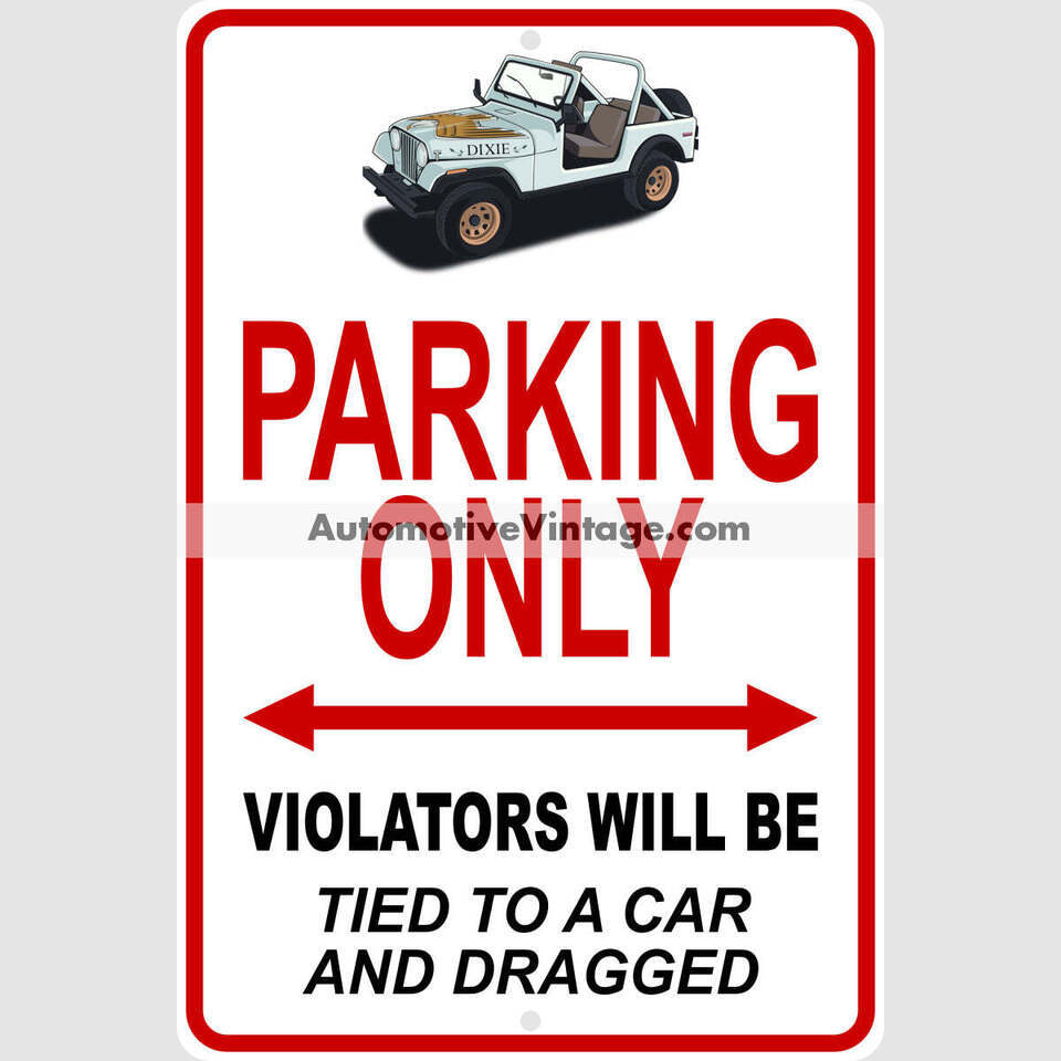 Dukes of Hazzard Daisy Duke 4x4 Famous Car Metal Parking Sign - Signs ...