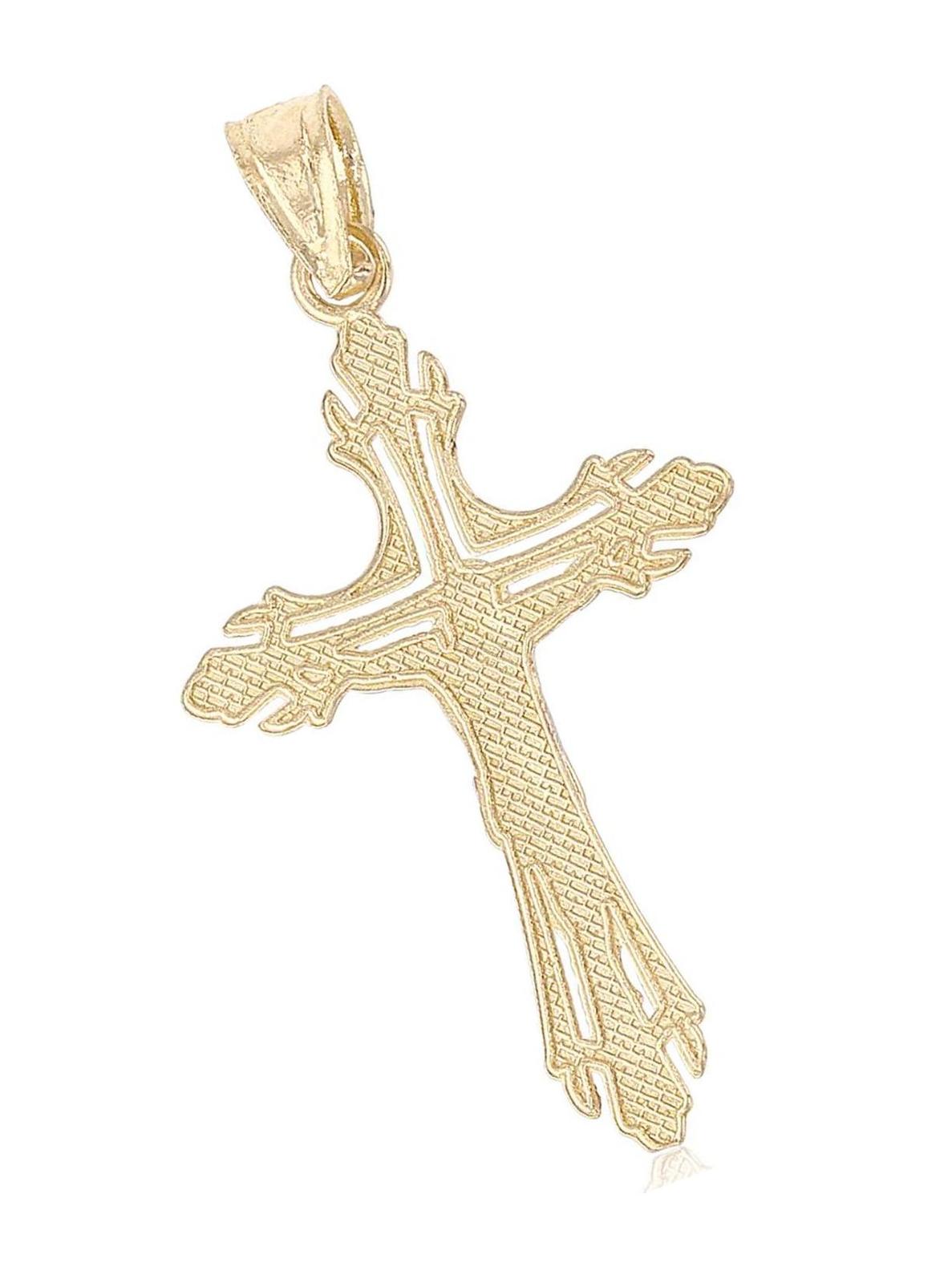 14K Gold Religious Jesus Christ Crucifix Cross For or - Crucifixes ...